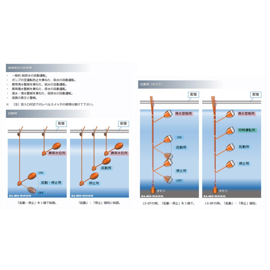 エレポン LS-S1 (6M) 液面制御用レベルスイッチ : 水彩ねっと - 通販 - Yahoo!ショッピング