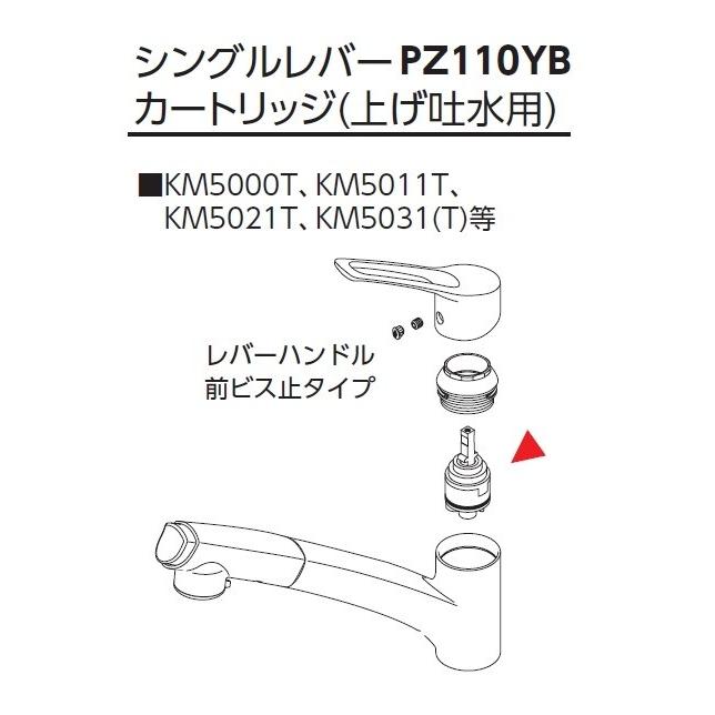 KVK シングルレバーカートリッジ PZ110YB（上げ吐水用） : 水彩ねっと - 通販 - Yahoo!ショッピング