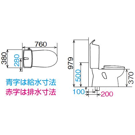 LIXIL 【送料無料】 LIXIL・INAX 一般洋風便器セット（手洗付・便座なし） BC-110STU+DT-5800BL : スイスイマート - 通販 - Yahoo!ショッピング