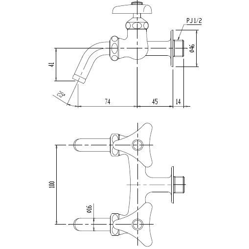 LIXIL LF-7Y-13-U LIXIL・INAX(リクシル・イナックス) 2ツ口ホーム水栓 : スイスイマート - 通販 - Yahoo!ショッピング