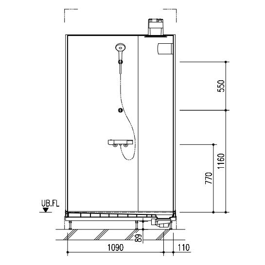 LIXIL ゆったりひろびろ 1216サイズのシャワールーム NSPB-1216LBFX-C : スイスイマート - 通販 - Yahoo!ショッピング