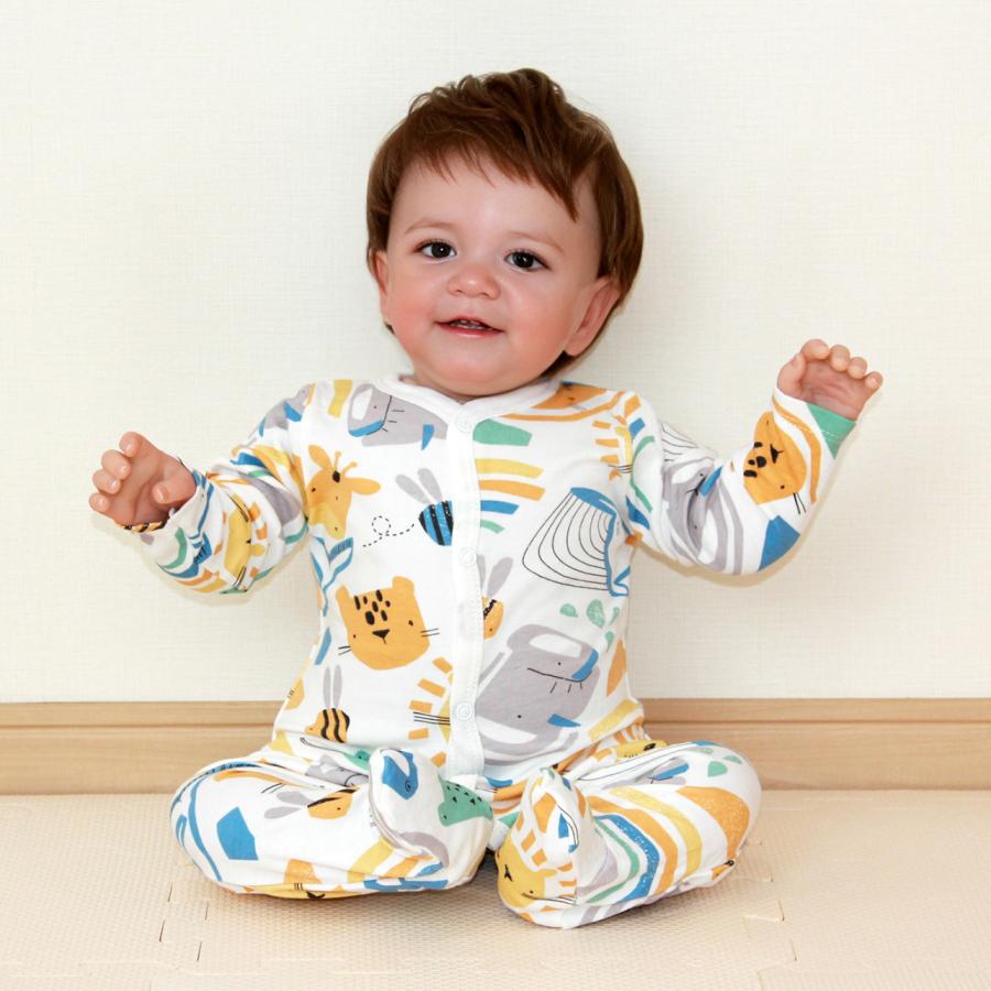 ベビー 足つき 長袖 カバーオール ロンパース ジャンプスーツ スリープウェア 60 70 80[hca-305] : ベビーとママのすきやんはうす - 通販 - Yahoo!ショッピング