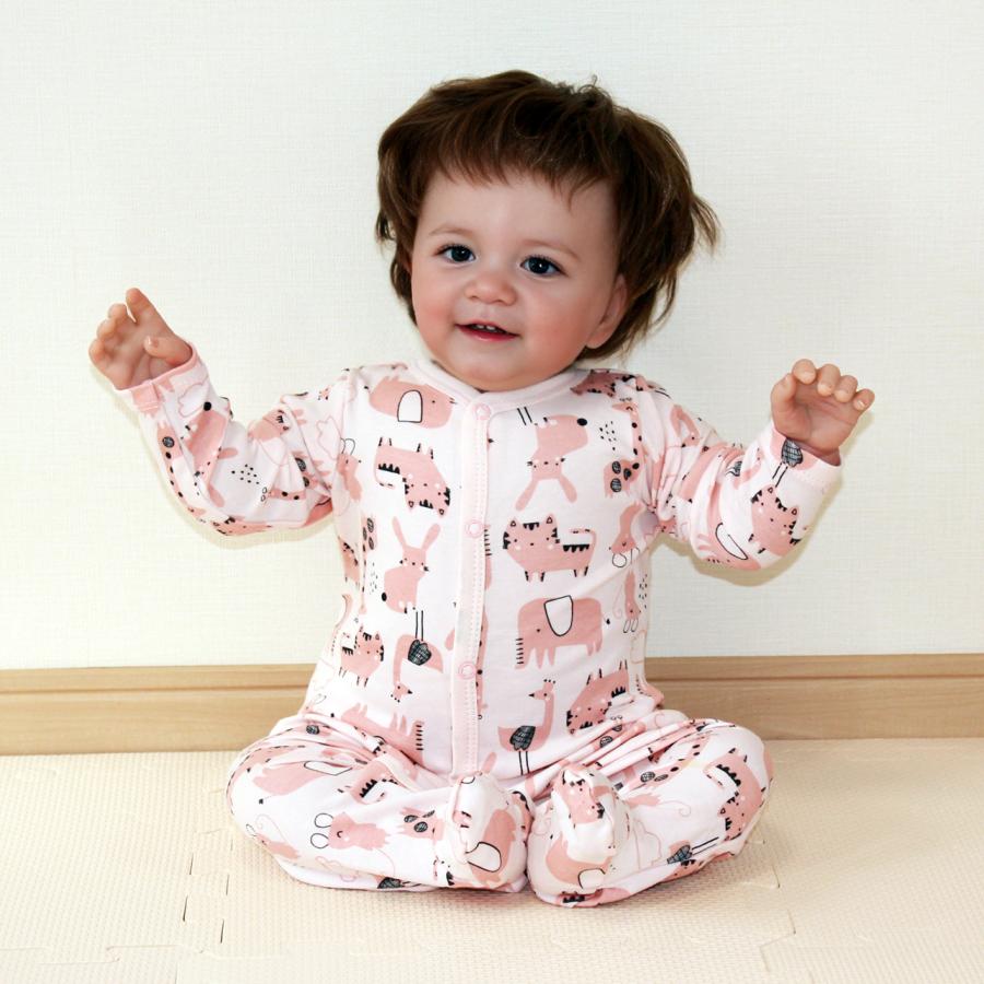 ベビー 足つき 長袖 カバーオール ロンパース ジャンプスーツ スリープウェア 60 70 80[hca-326] : ベビーとママのすきやんはうす - 通販 - Yahoo!ショッピング