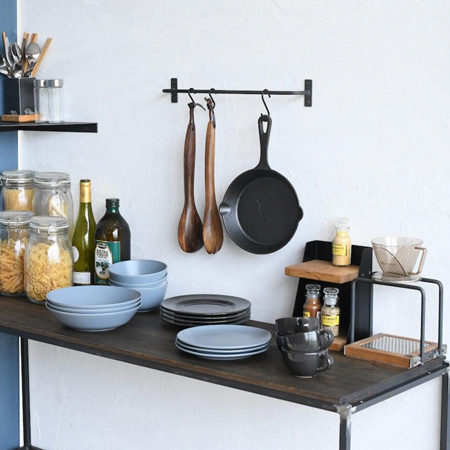 φ9 ハンガーバー W400 / SULK サイズオーダー可 ハンガーラック タオル掛け DIY 洗面所 トイレ キッチン アイアン 鉄 幅40cm 直径9mm 丸棒 ビス ネジ 日本製 ...