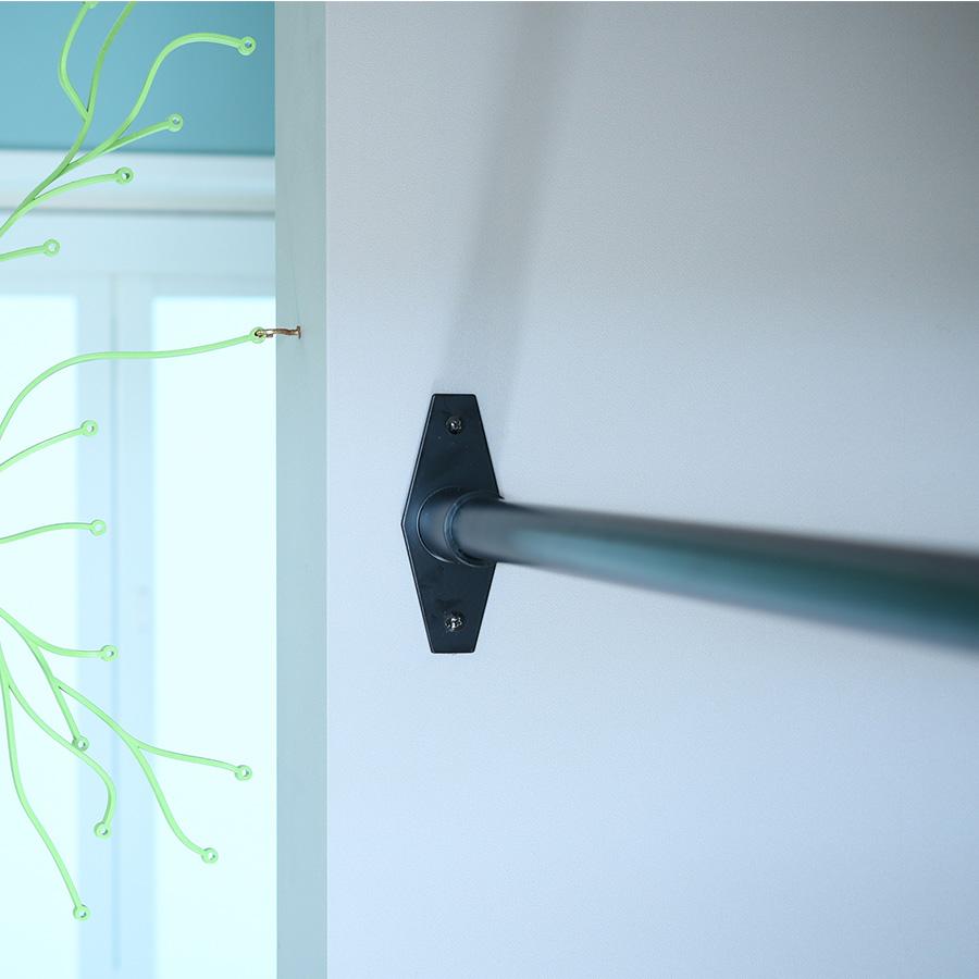 ランドリーパイプ 即納モデル 物干し アイアンバー ハンギング ランドリールーム 洗面所 バスルーム 室内干し 新築 リフォーム 施主支給 下地不要 DIY 粉体塗装 : SULK ...