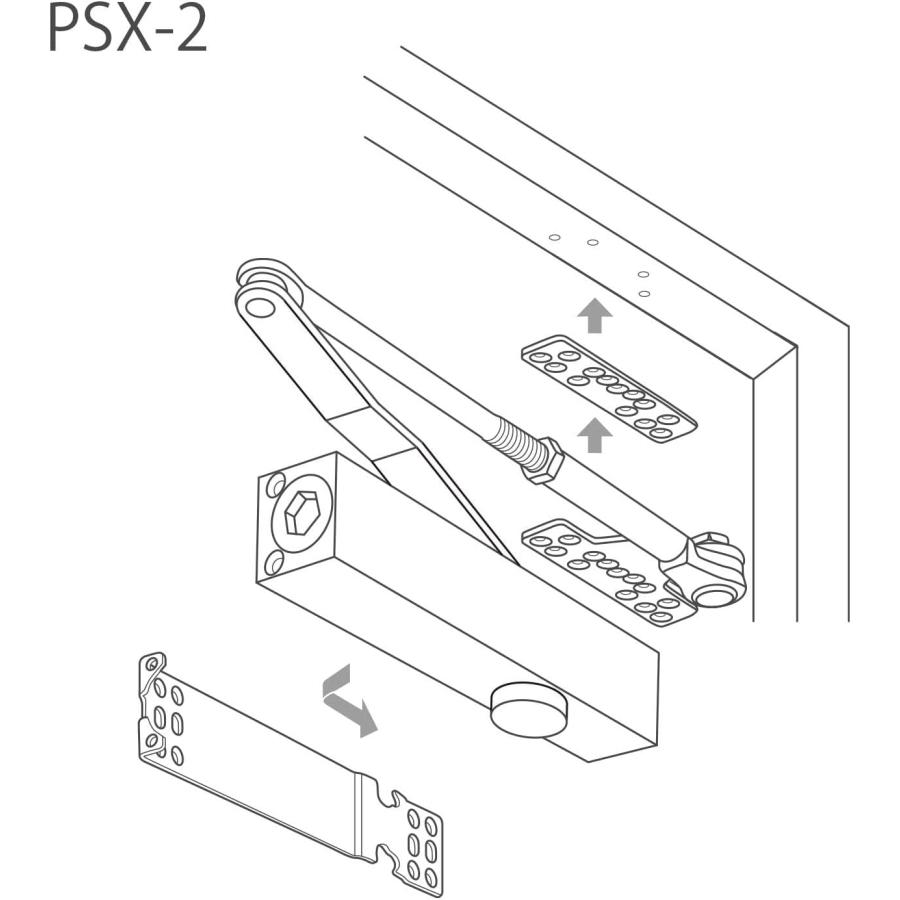 NEWSTAR ニュースタードアクローザー PSX-2 取替用ドアクローザ シルバー : 住まいFACTORY - 通販 - Yahoo!ショッピング