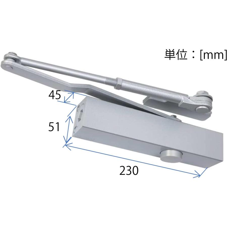 NEWSTAR ニュースタードアクローザー PSX-3 取替用ドアクローザ シルバー : 住まいFACTORY - 通販 - Yahoo!ショッピング