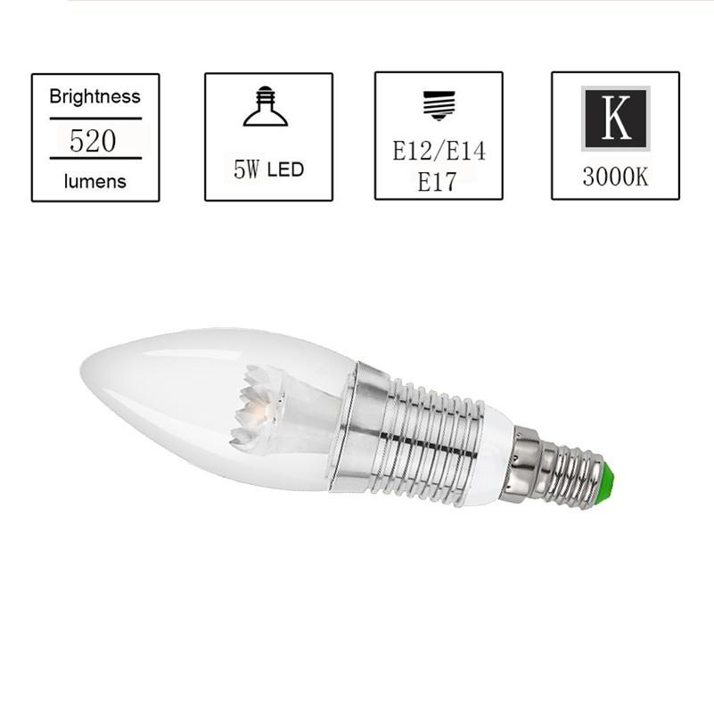 LEDシャンデリア球 360度 全体発光 調光 口金E12/E14/E17 40W相当 電球色 led電球 3個セット : スマイル照明 - 通販 - Yahoo!ショッピング
