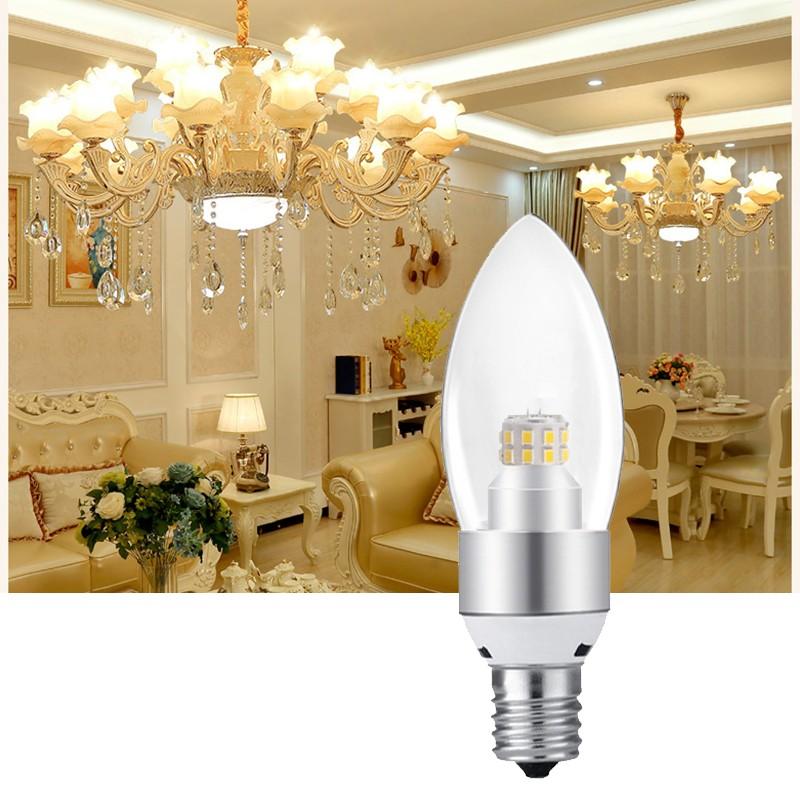 LED シャンデリア球 電球 360度 全体発光 消費電力5W 口金E12/E14/E17/E26 40W相当 480LM 電球色3000K : スマイル照明 - 通販 - Yahoo!ショッピング