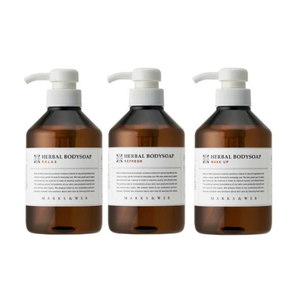 MARKS＆WEB】【 マークス＆ウェブ 】 ハーバルボディソープ(リラックス リフレッシュ ウェイクアップ)3種類 500ml ボディソープマークスアンドウェブ : 炭魂～AT ...