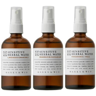 MARKS＆WEB】【 マークス＆ウェブ 】 センシティブハーバルウォーター(ラベンダー/カモミール、マンダリン/ゼラニウム、無香料)110ml 3種類 化粧水 保湿 : 炭魂～AT ...