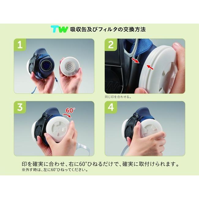 防塵防毒マスク 重松 TW01SC Mサイズ 黒 BK シゲマツ : サミーネット - 通販 - Yahoo!ショッピング