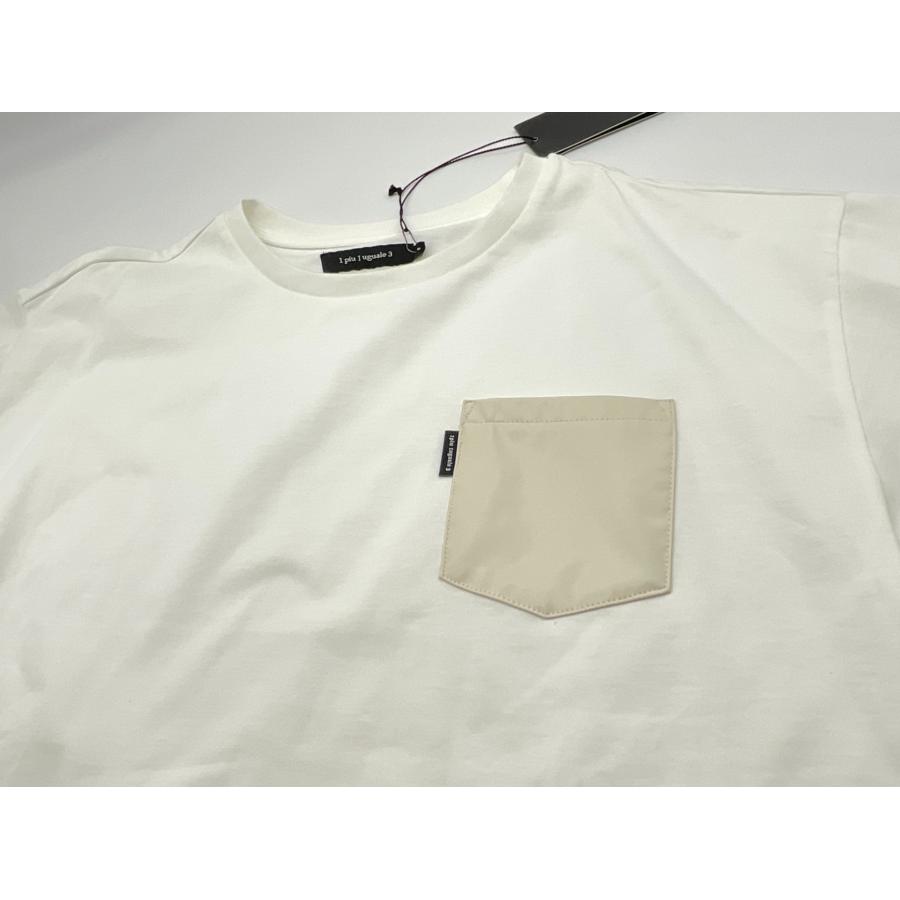 1piu1uguale3 ウノピゥウノウグァーレトレ 5 ホワイト POCKET BIG TEE ビッグシルエット ポケットTシ : TREND STOCK - 通販 - Yahoo!ショッピング