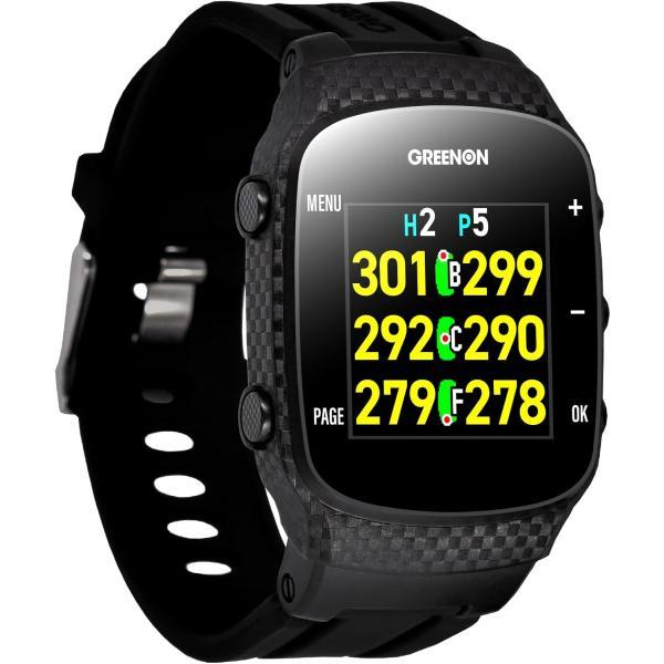 GREENON グリーンオン GreenOn GN101 THE GOLF WATCH （ザ・ゴルフウォッチ） ブラック みちびきL1S対応 GPS型距離計 腕時計 シンプル おしゃれ ...