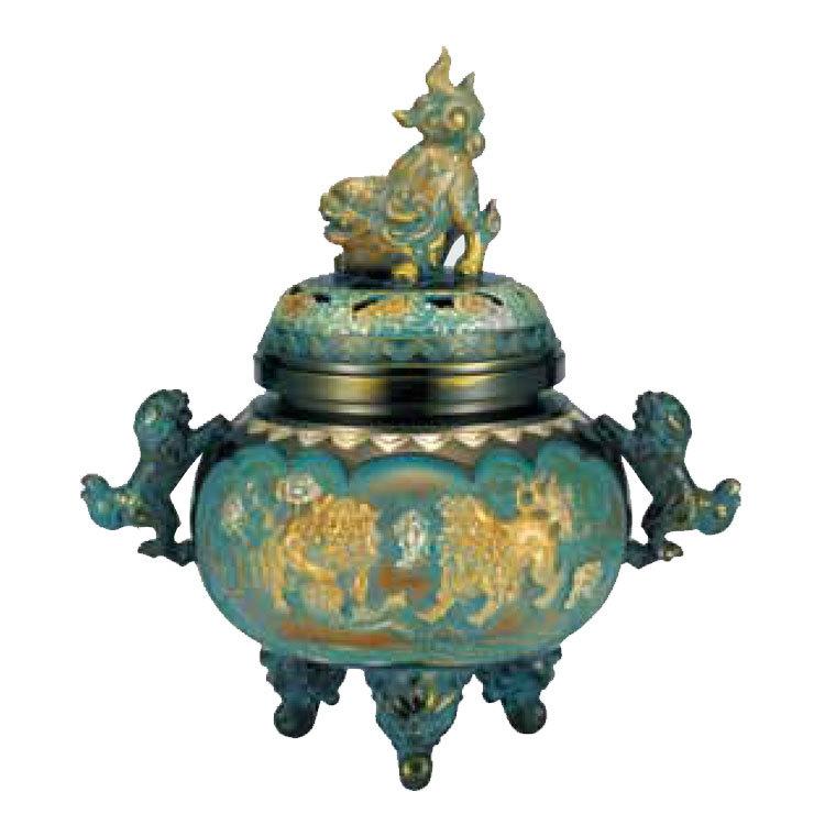 旧商品 織田幸銅器 特大 牡丹獅子地紋(さしメッキ)66-03 : サンワショッピング - 通販 - Yahoo!ショッピング