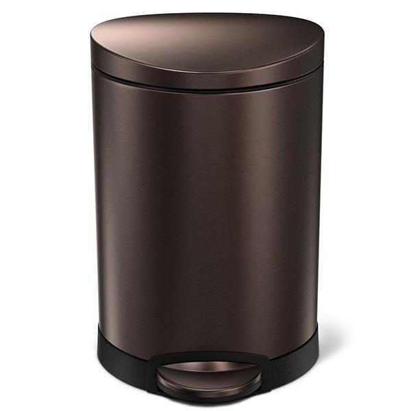 simplehuman 旧商品 シンプルヒューマン セミラウンドステップカン 6L ブラウン CW2038 00136 ゴミ箱 : サンワショッピング - 通販 - Yahoo!ショッピング