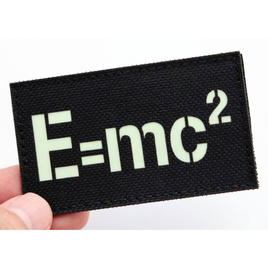 ワッペン E=mc2（アインシュタインの公式） 蓄光・発光素材 マジックテープ（ベルクロ）着脱式 ミリタリー サバゲー 刺繍パッチ : サンエイジ・オンラインストア - 通販 - Yahoo ...