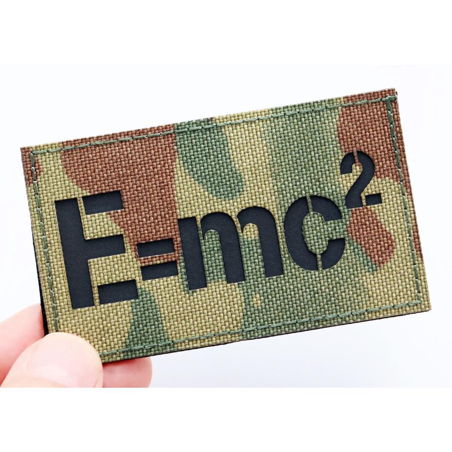ワッペン E=mc2（アインシュタインの公式） カッティング（切り抜き）パッチ マジックテープ（ベルクロ・面ファスナー）着脱 迷彩柄 : サンエイジ・オンラインストア - 通販 - Yahoo ...