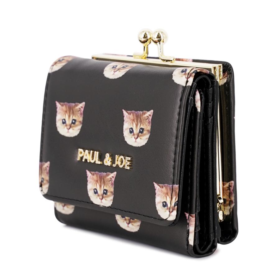 PAUL & JOE ポール＆ジョー 財布 レディース 三つ折り がま口 ミニ財布 ヌネット合皮総柄 PJA-W872 ポールアンドジョー ブランド コンパクト 猫 ねこ :PJA-W872 ...