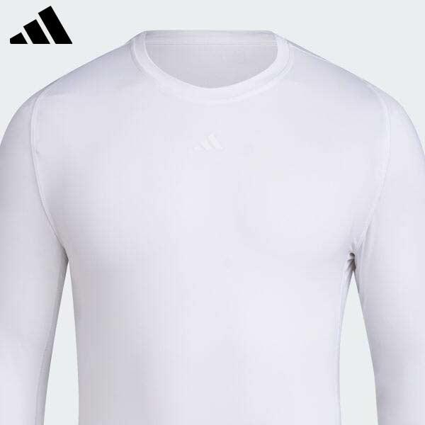 adidas アディダス インナーシャツ サッカー Techfit AEROREADY テックフィット エアロレディ ロングスリーブ 長袖 白 ...