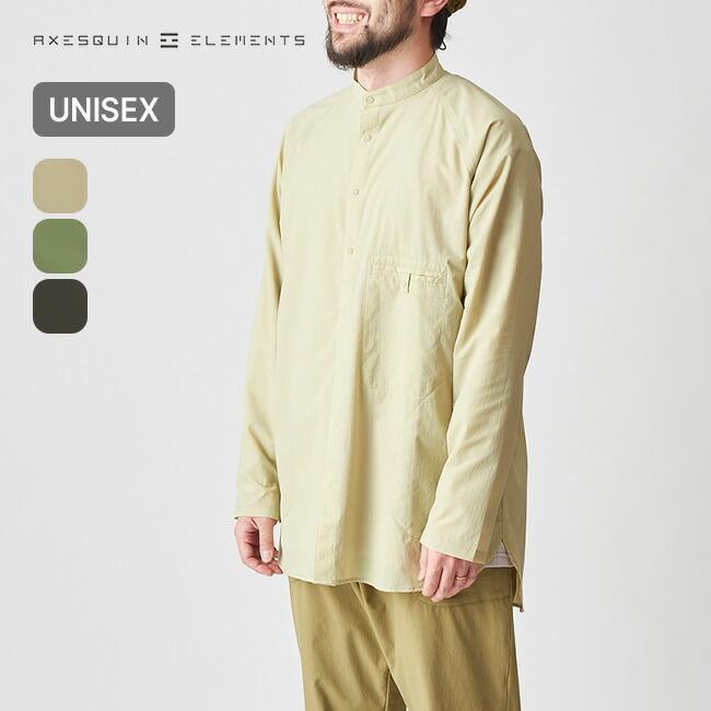 AXESQUIN ELEMENTS アクシーズクインエレメンツ 軽くて涼しいロングシャツ 021101 トップス シャツ 長袖 カジュアルシャツ 2025 春夏 : サンデーマウンテン ...