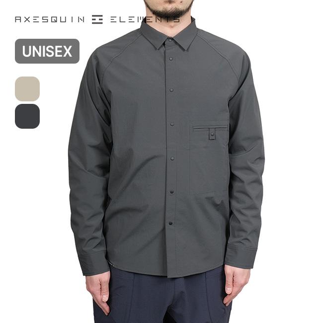 AXESQUIN（アクシーズクイン） AXESQUIN ELEMENTS アクシーズクインエレメンツ ソフトシェルのショートカラーシャツ 21090 メンズ レディース ユニセックス トップス ...
