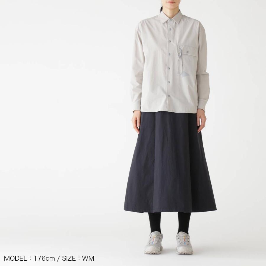 and wander（アンドワンダー） ライトダブルクロスシャツ 5745983073