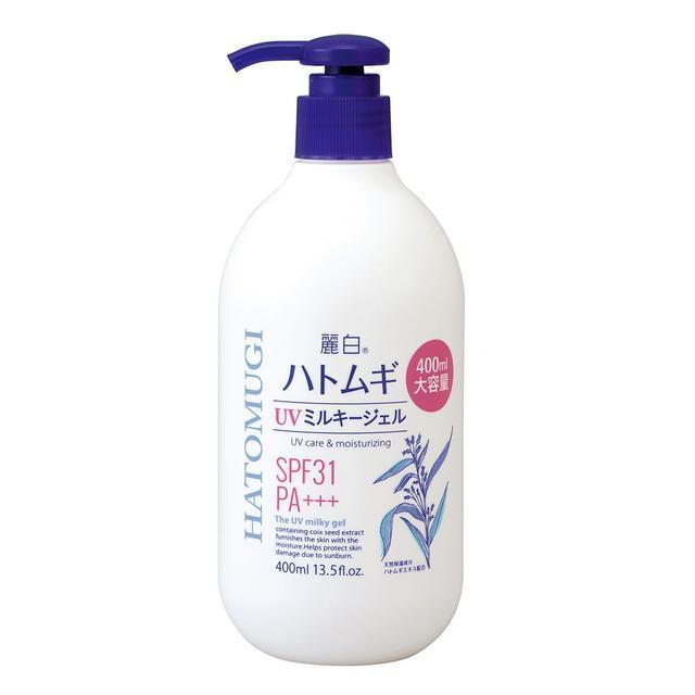麗白　ハトムギ　ＵＶミルキージェル　ＳＰＦ３１　大容量　４００ｍｌ×5パック 麗白 ハトムギ UVミルキージェル SPF31 400ml : サンドラッグe-shop