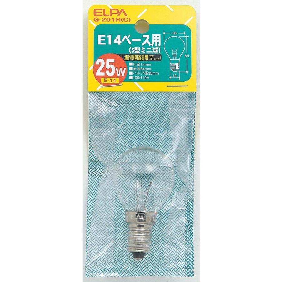エルパ ELPA S型ミニ球 白熱電球 海外製照明用 E14 25W G-201H(C) : 4901087144174 : サンドラッグe-shop - 通販 - Yahoo!ショッピング