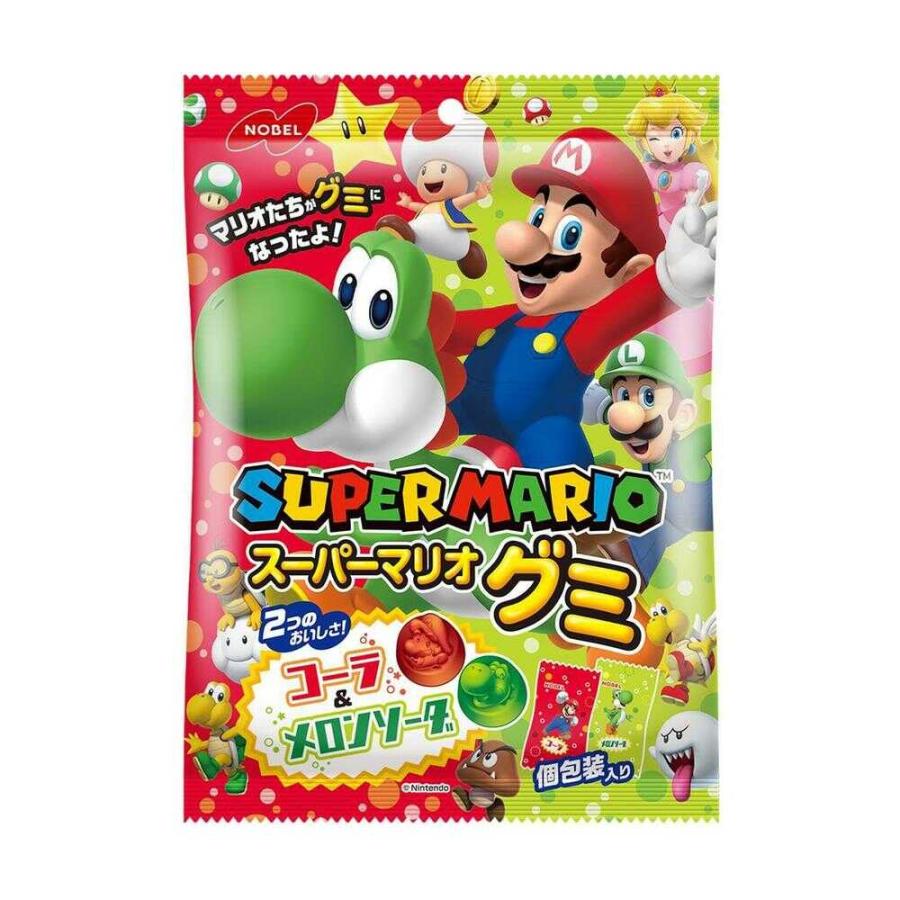 ノーベル スーパーマリオグミ コーラ＆メロンソーダ 85g 【12個セット】 : サンドラッグe-shop - 通販 - Yahoo!ショッピング