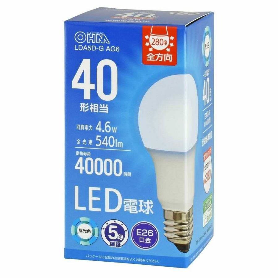 オーム電機 LED電球 E26 40形相当 : 4971275636729 : サンドラッグe-shop - 通販 - Yahoo!ショッピング
