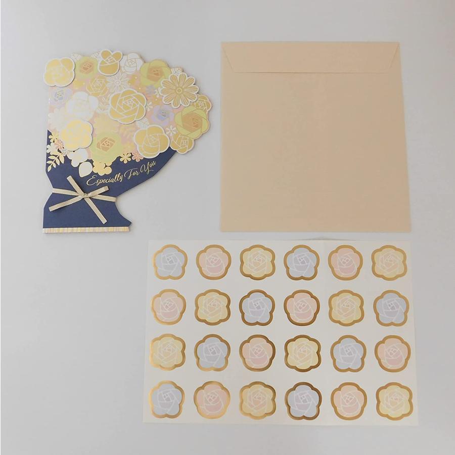 ダイカット色紙 フラワーブーケミニ ゴールドネイビー 62-213 Z&K :62-213:サンフェロー - 通販 - Yahoo!ショッピング