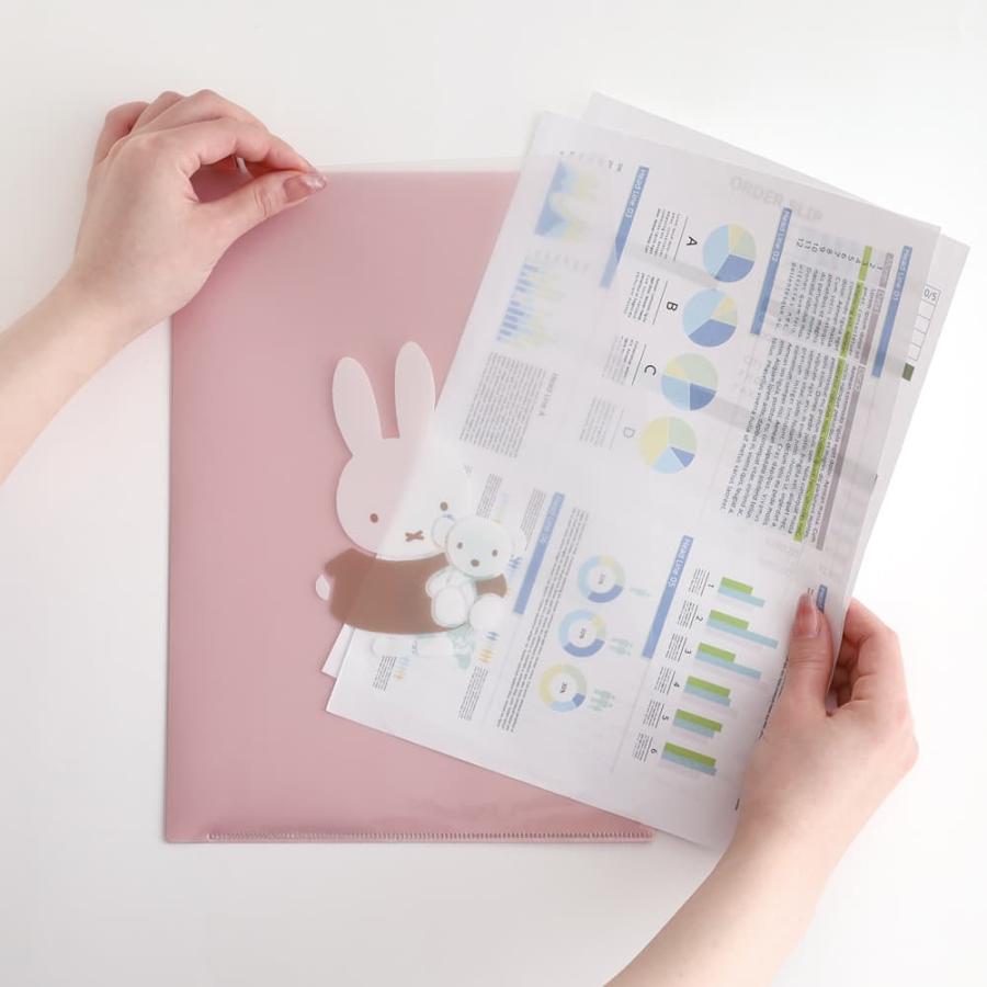ミッフィー A4ポケットクリアファイル(favorite) BM-352 グリーンフラッシュ キャラクターグッズ miffy 文具 大人 かわいい シンプル クリアホルダー 整理 収納 ...
