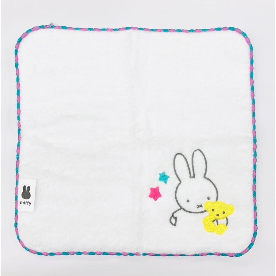ミッフィー ふわふわ刺繍ハンカチーフ ピンク BS25-26 スクエア square キャラクターグッズ かわいい 大人 タオルハンカチ ワンポイント プレゼント ギフト : サンフェロー ...