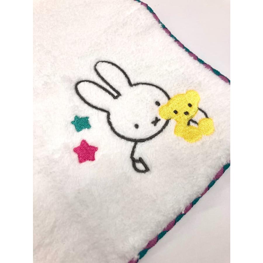 ミッフィー ふわふわ刺繍ハンカチーフ ピンク BS25-26 スクエア square キャラクターグッズ かわいい 大人 タオルハンカチ ワンポイント プレゼント ギフト : サンフェロー ...