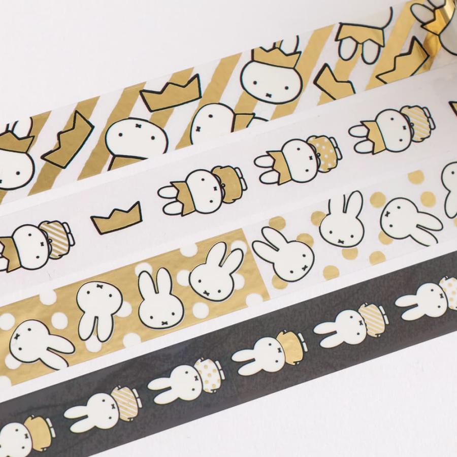 ミッフィー 金箔クリアマスキングテープ(Queen) GMB-005 グリーンフラッシュ キャラクターグッズ miffy 70周年 文具 大人 かわいい シンプル マステ : gmb-005 ...