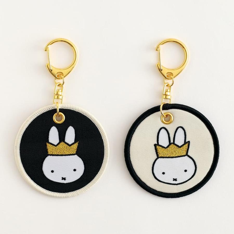 ミッフィー ワッペンキーホルダー(Black) GMB-017 グリーンフラッシュ キャラクターグッズ miffy 70周年 文具 大人 かわいい シンプル キーリング 目印 : gmb ...