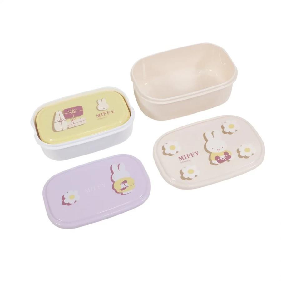 20％OFF ミッフィー シールBOX(3個セット) MF898 クツワ ギフトシリーズ キャラクター ランチグッズ かわいい 保存 お昼 ...