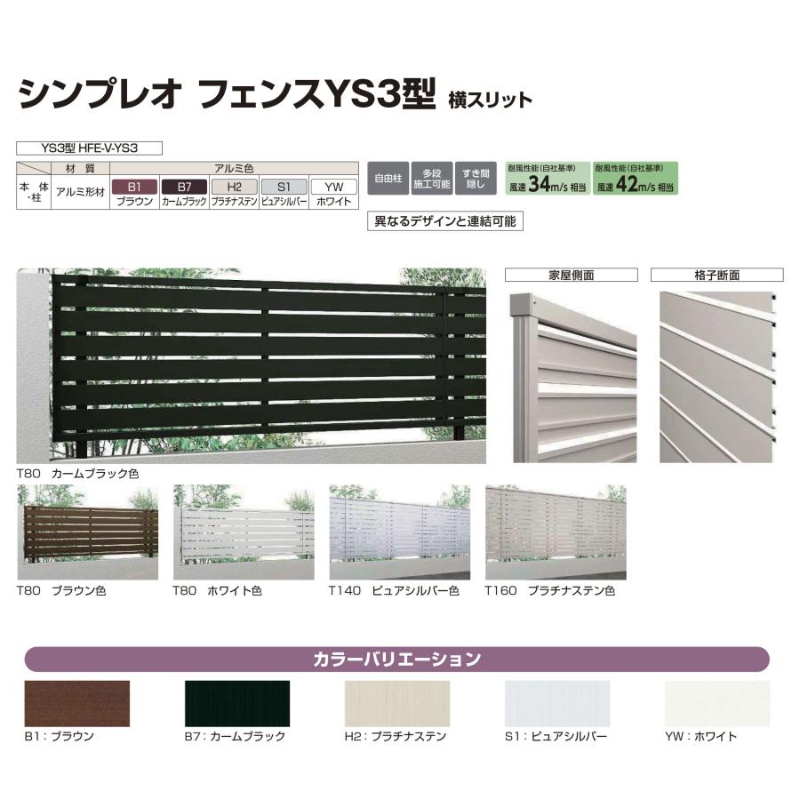 【部品】シンプレオフェンスYS3型 H1200タイプ（T120） 専用コーナー部品 目隠しコーナー継手（60度〜300度） YKKap 横スリット : サンガーデンエクステリア - 通販 ...