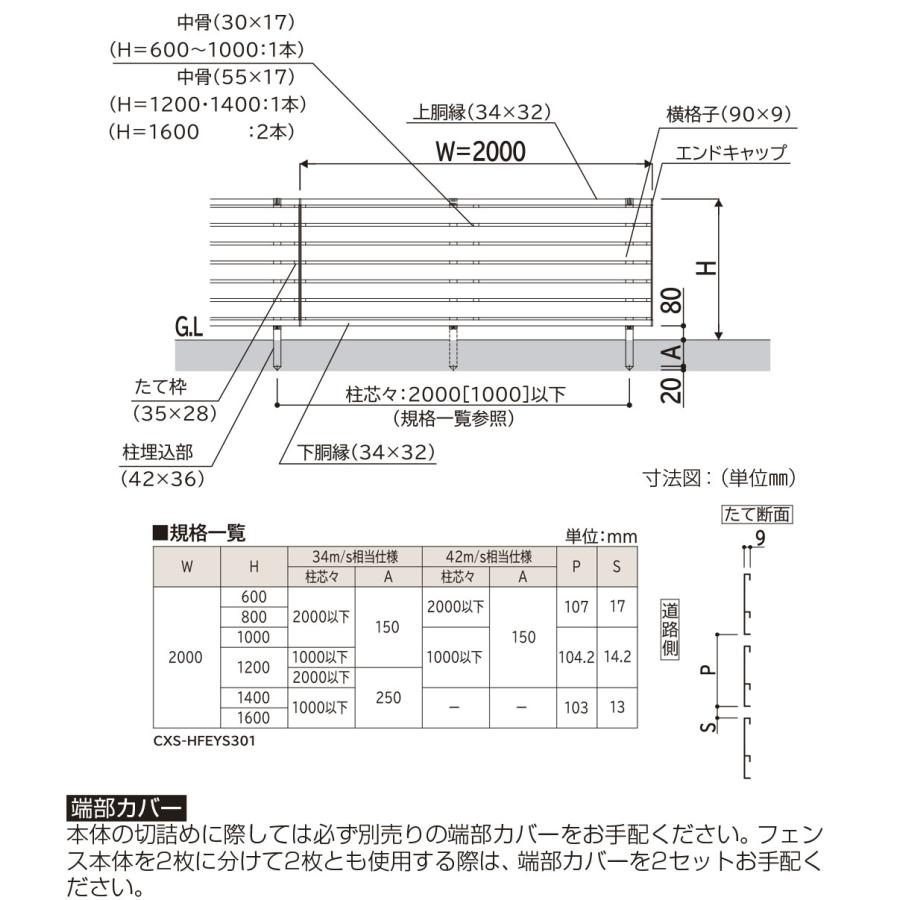 【部品】シンプレオフェンスYS3型 H1000タイプ（T100） 専用 テクスチャーアタッチメント YKKap 横スリット : サンガーデンエクステリア - 通販 - Yahoo!ショッピング