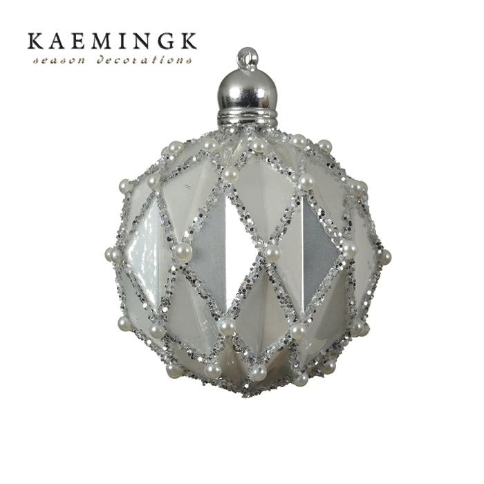 クリスマスツリー 飾り オーナメント ボール KAEMINGK ジュエルボール 8cm 白ボール (4) 1個入 030109 : サングッド - 通販 - Yahoo!ショッピング