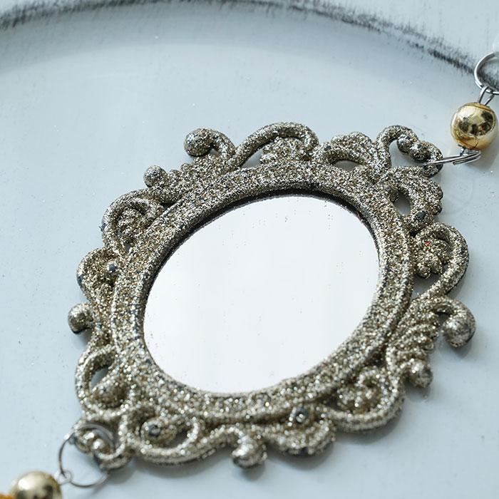 クリスマスツリー オーナメント 飾り 北欧 KAEMINGK (カイミング) ゴールドミラータッセル クラシカルミラー タッセル付き 鏡 ...