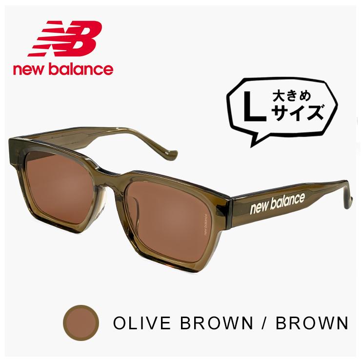 New Balance 【 Lサイズ 】メンズ ニューバランス サングラス nb02022 c02 横幅 大きい 大きめ 幅広 ワイド newbalance スクエア ウェリントン型 フラット ...