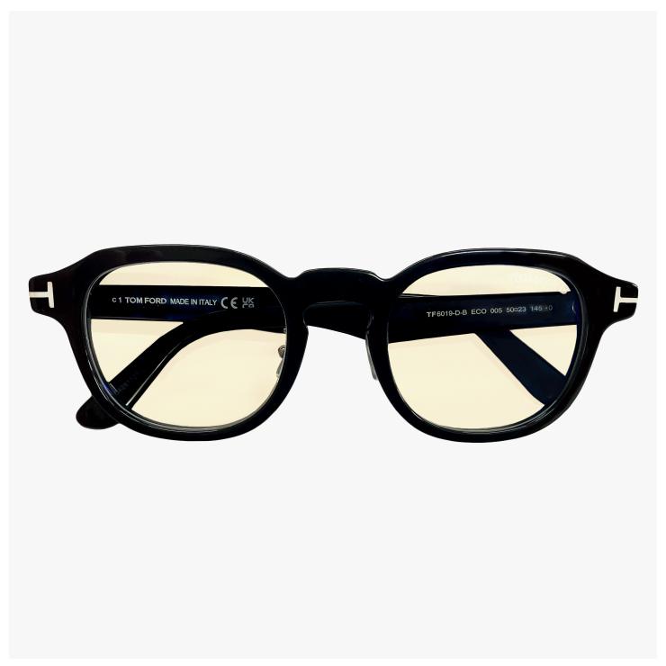 TOM FORD EYEWEAR トムフォード メガネ 度なし ブルーライトカット レンズ TF6019-D-B 005 FT6019-D-B ...
