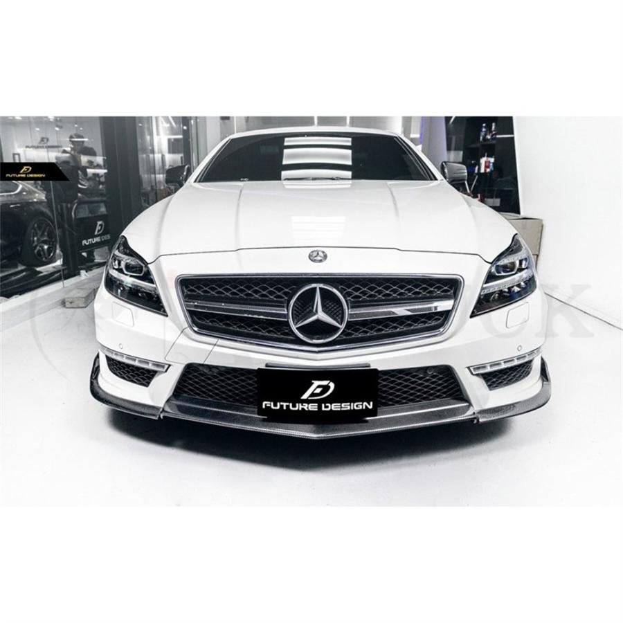 BENZ ベンツ CLS W218 CLS63 フロントバンパー用 カーボンリップスポイラー 本物Dry Carbon R スタイル AMG ドライカーボン :18155449263:サン ...
