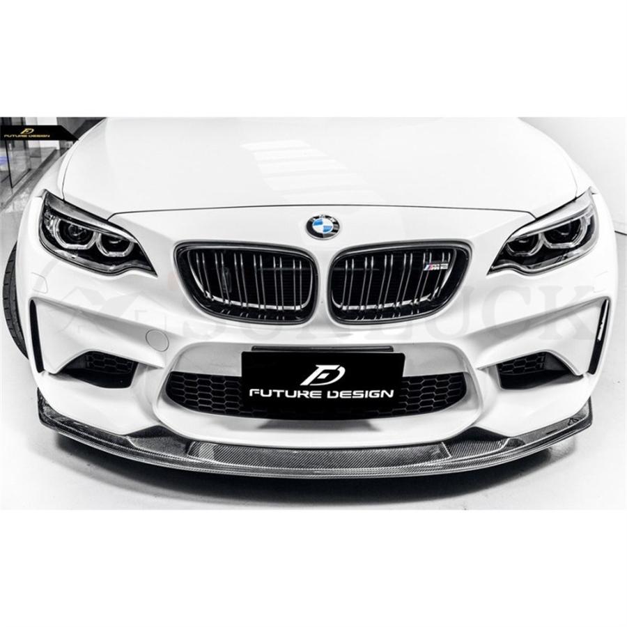 BMW F87 M2 フロントバンパー用カーボン リップスポイラー 本物DryCarbon ドライカーボン パフォーマンス MTC エアロ ...