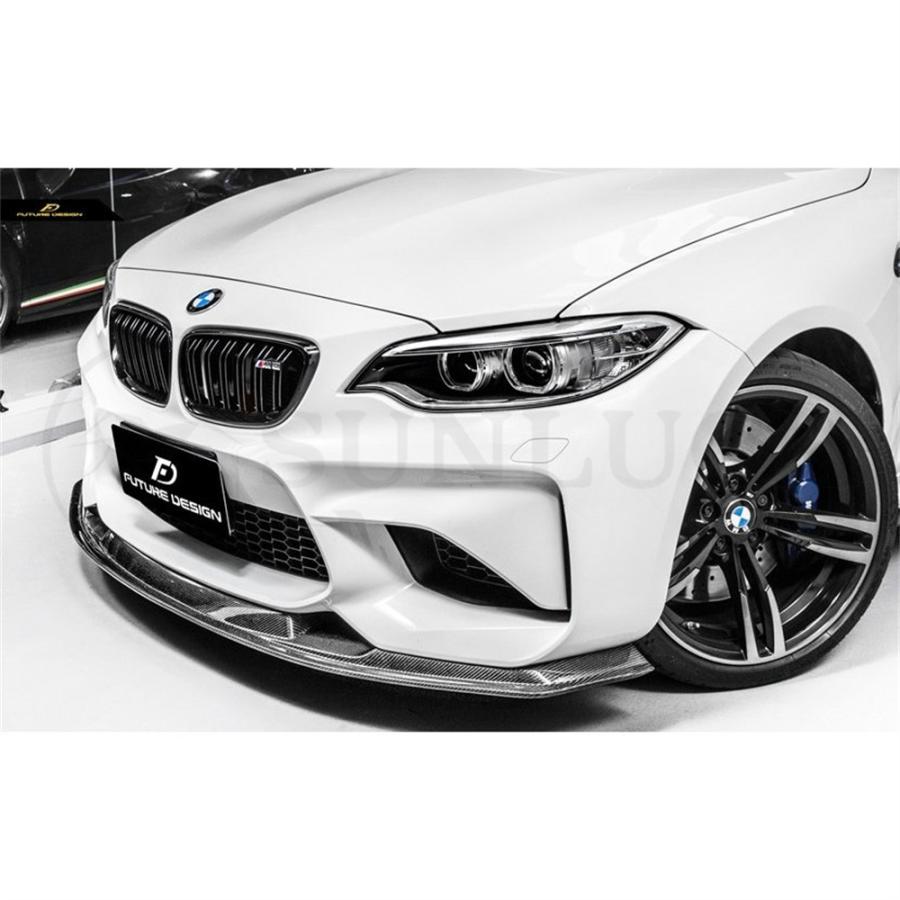 BMW F87 M2 フロントバンパー用カーボン リップスポイラー 本物DryCarbon ドライカーボン パフォーマンス MTC エアロ ...