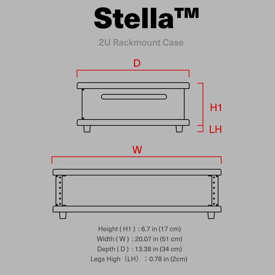 WAVEBONE STELLA PORTABLE RACK CASE-2U / BLACK : サンフォニックスYahoo!店 - 通販 - Yahoo!ショッピング