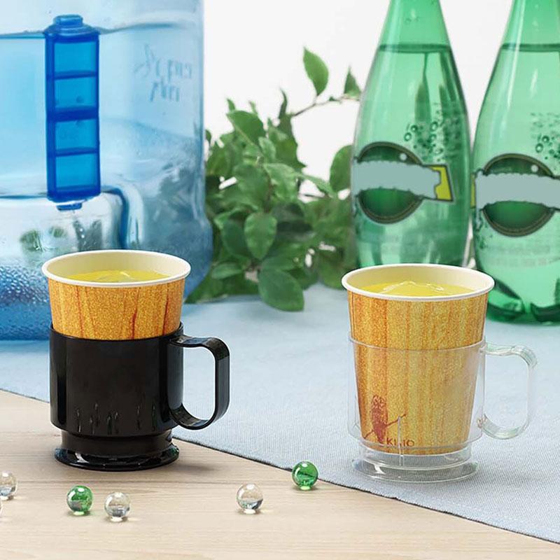 サンナップ 紙コップホルダー 205ml 7オンス用 5個入 黒 【 日本製 紙コップ用 ホルダー ブラック 7oz 取っ手 オフィス 業務 カップホルダー 】 : サンナップ公式 ...