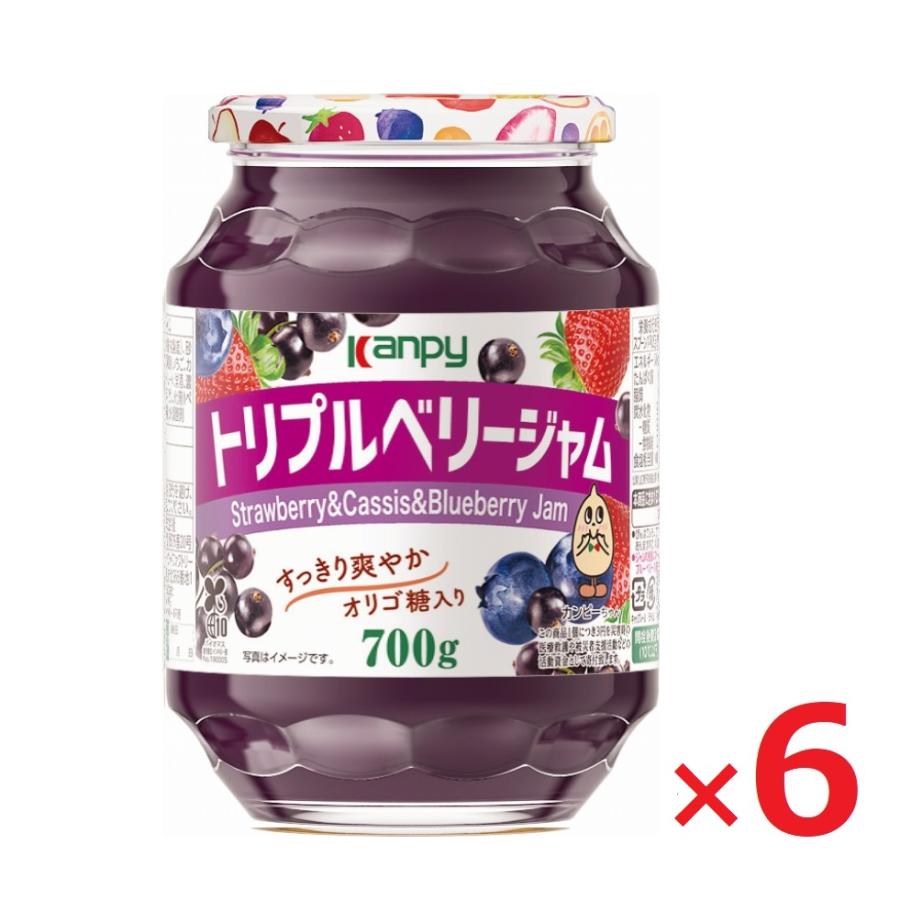 Kanpy カンピー トリプルベリージャム 700g瓶×6個 大容量 ストロベリー カシス ブルーベリー : SUNNET - 通販 - Yahoo!ショッピング